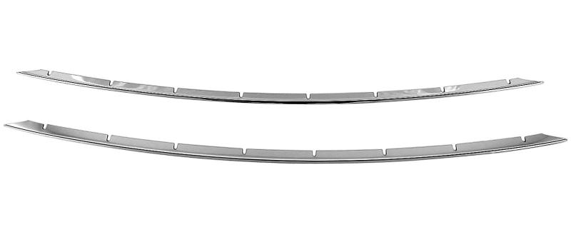 BRIGHTZ ハリアーハイブリッド AXUH80 AXUH85 超鏡面ステンレスメッキフロントバンパーモール 2PC 【 FBUM－MOL－114 】 AVU65 AVU U65 65 ハリアー ハイブリッド ハリアーハイブリット ハイブ...