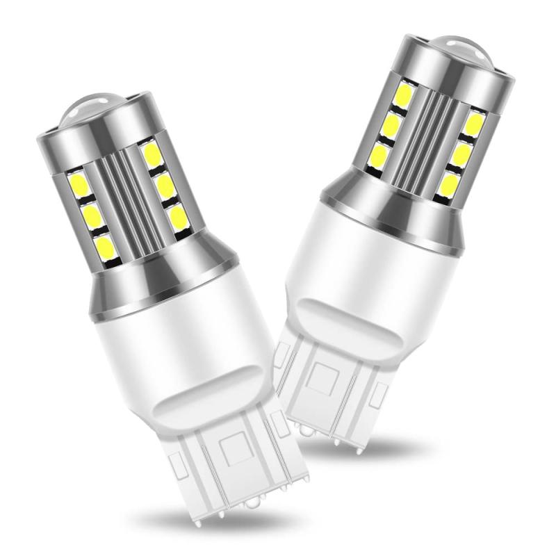 ROLLANDE T20 LED バックランプ ホワイト 高輝度 キャンセラー内蔵 省エネ 7443/7440/992/7441/7444 LEDバックランプ 後退灯 バックライト 15連 3030SMD 無極性 拡散レンズ付き 12V 5...