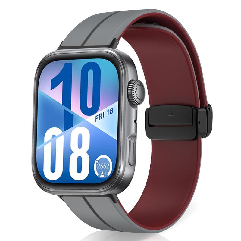 [ReHowy] Huawei Watch Fit 5 Pro/4 Pro 対応 バンド シリコン製 弾力性 ファーウェイウォッチフィット5 Pro/5 交換バンド 磁気 バックル付き サイズ調節可能 替えベルト コンパチブル huawei...