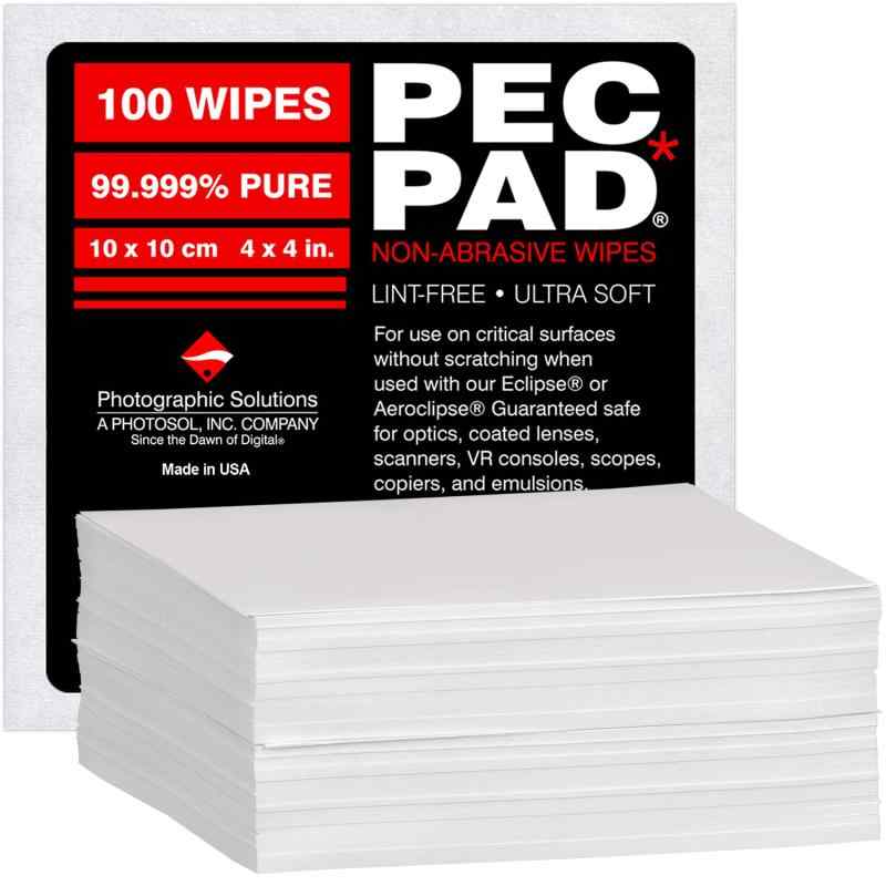 PEC-PAD Photowipes for Photographic Emulsion, 100 Sheets 4x4"カメラレンズクリーナー - Pec Padのワイプは4インチ x 4インチ (10cm x 10cm)で、研...