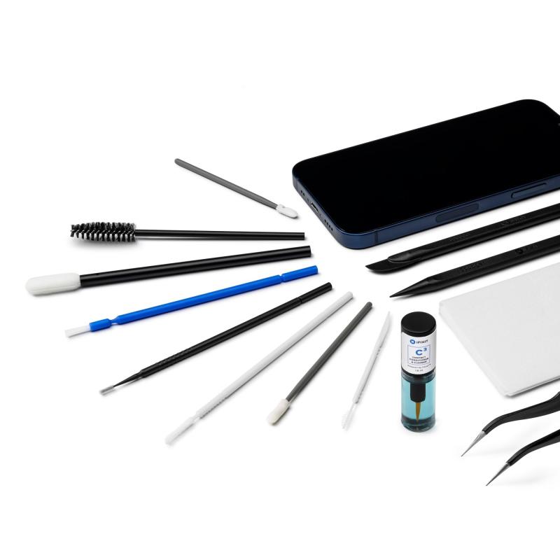 iFixit 精密クリーニングキット - 電話、ノートパソコン、タブレット。デバイスの定期的なクリーニングは、寿命を延ばすための予防メンテナンスのベストプラクティスの1つです。キット内容:スパッジャー、Halberd Spudger、角度付...