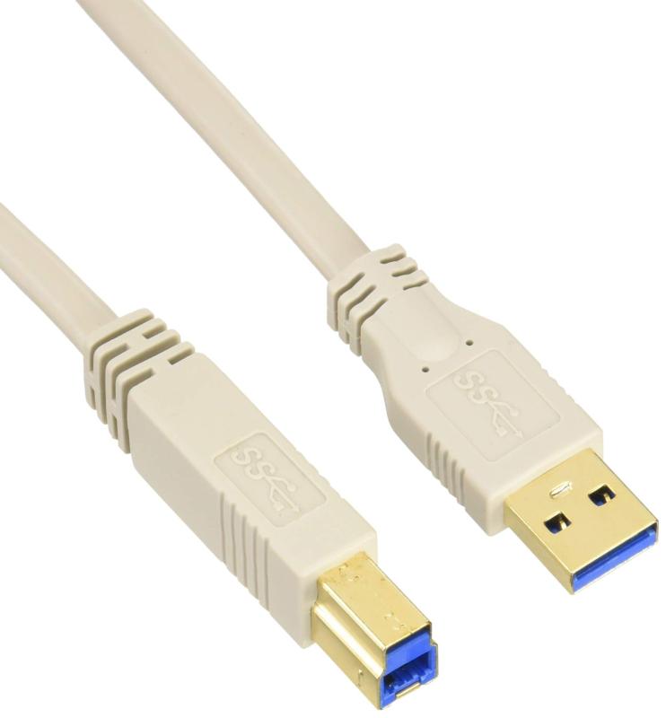 USB3.0ケーブル 3M白Aタイプ⇔USB3.0BタイプUSB3.0対応 伝送速度:5Gbps対応高純度無酸素銅99.996% O.F.C.線使用 経年変化に強い金メッキ端子 コード長:3m 注意・USB3.0の端子形状Bタイプ側は、従来...