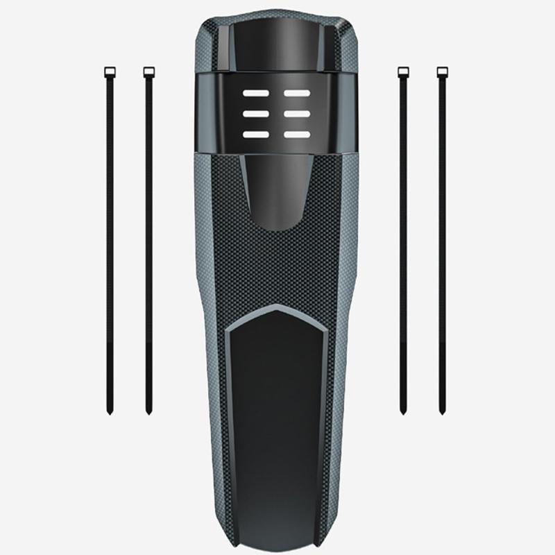 HOUSON マウンテンバイク用マッドガード カーボンルック＆エアロダイナミクス - 強化構造、飛沫保護、クイックマウント（ワイドテール、耐裂性【柔軟性と堅牢性に優れた構造】 耐衝撃性と耐裂性に優れたプラスチック製で、過酷なトレイルコンディ...