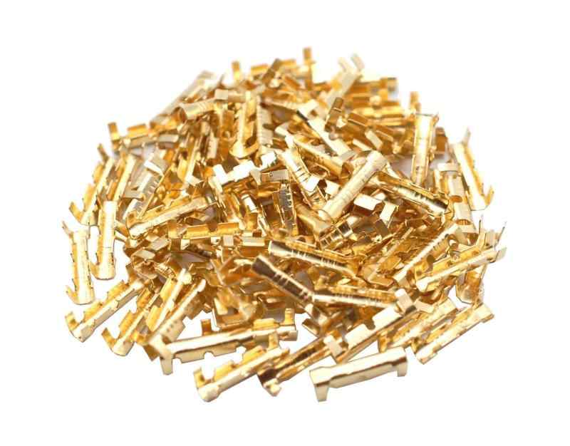 j-base 直線 端子 100個 セット 簡単接続 配線加工 圧着 DIY (端子100個)直線端子100個セット材質：黄銅適合電線：0.3～1.25sq　DC12V200W以下端子の圧着には電工ペンチが必要です。