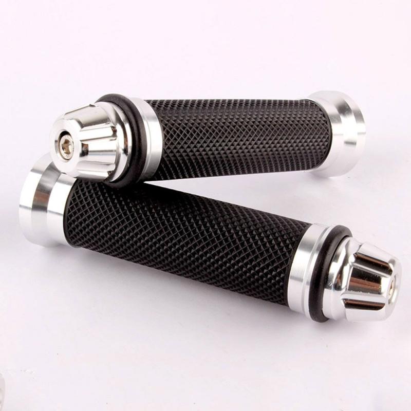 Karun カスタム グリップ バーエンド 付属 アルミ バイク ハンドル φ 22.2 mm 341 (ガンメタル)