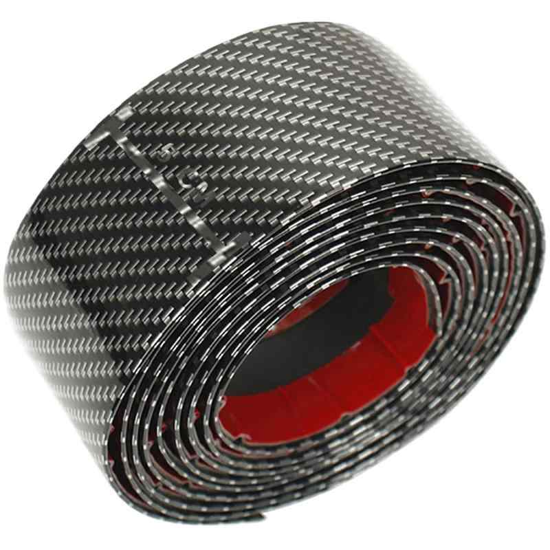 CTRICALVER 車 ドアモール ドレスアップモール ドアエッジモール ドアエッジプロテクター ドア傷防止 ドア保護 カーボンモール アクセサリー (5CMX3M 炭素黒)+黄色スクレーパー本品は汎用な車でも適用です、ドアでも,耐候性・...