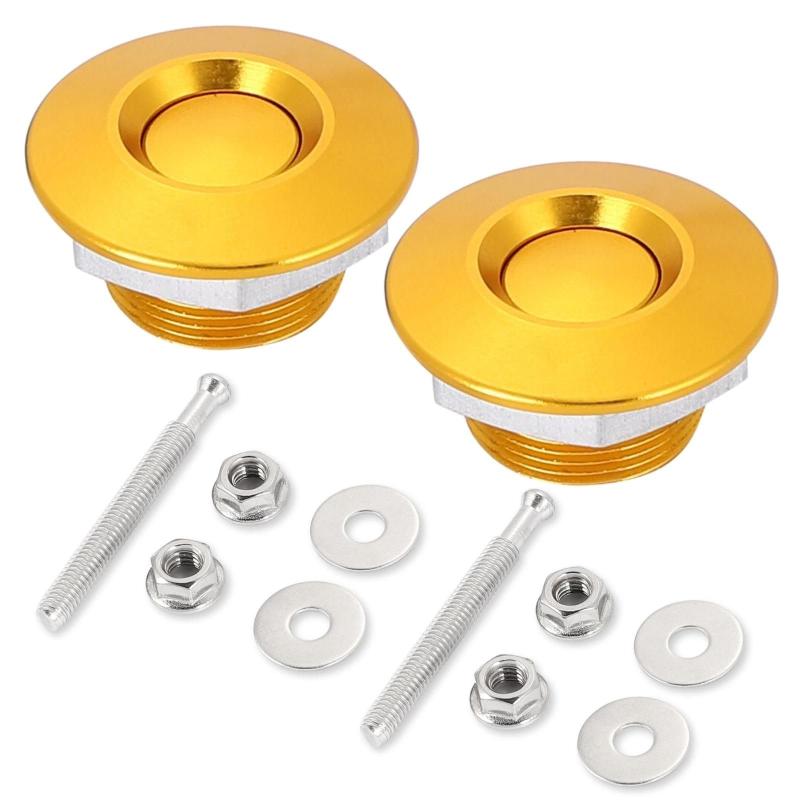 calm wish ボンネット ピン ボンピン クイック リリース アルミニウム 合金 プッシュ式 トランク エアロ カスタム ドリフト 2個 汎用【スタイリッシュなデザイン】シルバーのボンネットピン2個セットで、愛車にエレガントなアクセン...