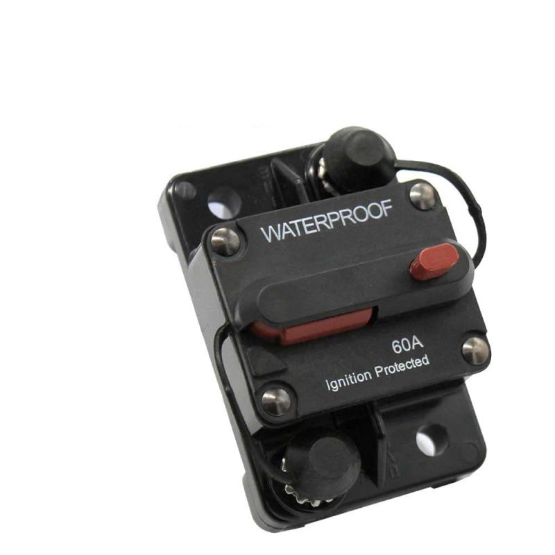 zmart 60A 防水 回路 ブレーカー ヒューズ リセット 12-48V DC 車 ボート 自動車 サーキット ブレーカー