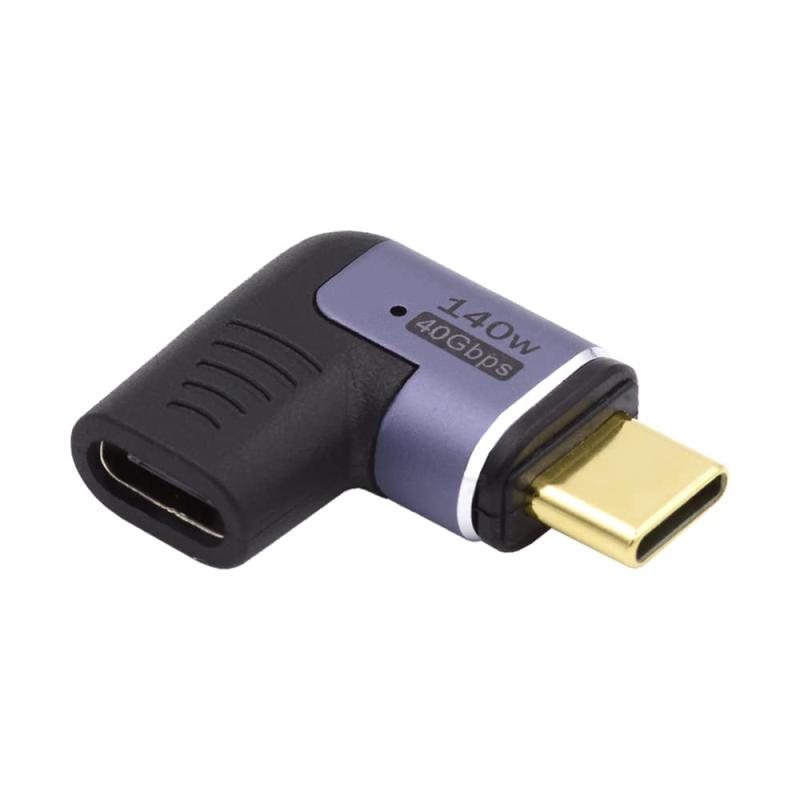 cablecc 磁気コネクター 左右角度USB4 140W 40Gbps USB4 Type C オス-メス 電源データ 8K ビデオアダプター ノートパソコン用USB4アダプターは、最大140W 5aパワーと40Gbpsのデータ定格をサポ...