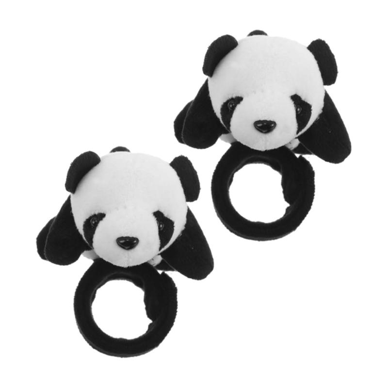 [DEARMAMY] 2Pcs マウンテンバイク ハンドルバー装飾 かわいいパンダぬいぐるみ ブレスレット ロードバイク用 簡単取付け 耐久素材 かわいい自転車アクセサリーユニークなパンダデザイン：愛らしいパンダのぬいぐるみ装飾が自転車のハ...
