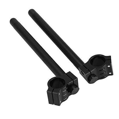 HANSWD フォーククリップオン ハンドルバーCNCライザー1969-1982用レギュラーハンドルバ（35mm）CNC加工された高い品質。人間工学的なデザインはドライブ疲労と不快感を減らす。下の歪曲された10度は、最適な乗馬ポジションのた...