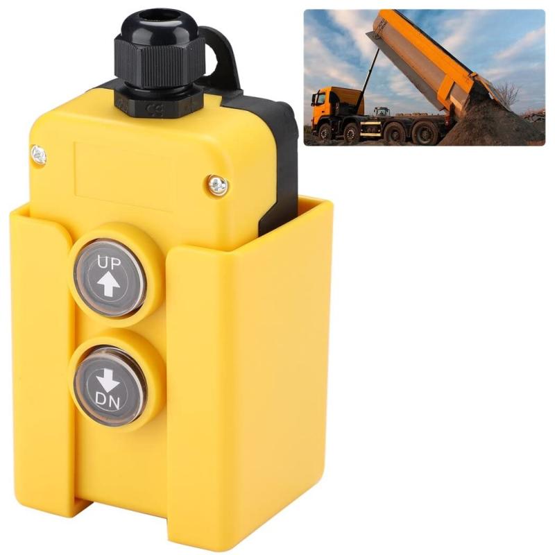 Homaisson ダンプトレーラーリモコン DC 12V トレーラー上下コントロールスイッチ ワイヤー4本とワイヤー3本のリモコンボタン トレーラー/ホイスト/電動フォークリフト/リフティングプラット【幅広い用途】サイズは5.5 x 2....