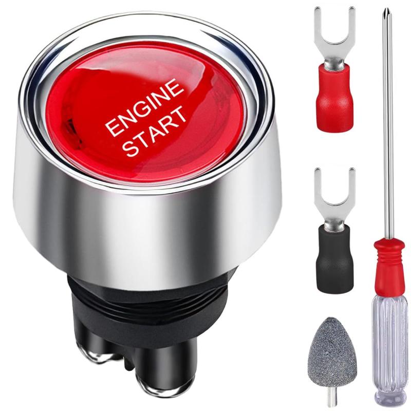 DAOKAI エンジンスタートボタン 車用 DC 50A モーメンタリーエンジン点火プッシュボタン
