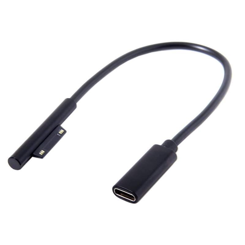 Cablecc DC 15V Type-C USB-C メス - Surface Pro3 Pro4 Pro5 Pro6 Book Pro充電ケーブル ノートパソコン用Type-CメスエンドにPDエミュレータトリガーを内蔵。入力：Type-...