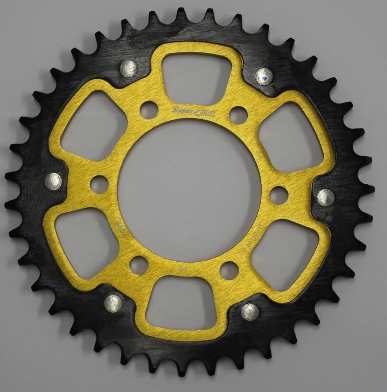 スーパースプロックス(Supersprox) ドリブン スプロケット リア ステルス (STEALTH) アルミ&amp;スチール 39T ゴールド RST-7096:39-GLD 社外ホイール対応:MARCHESINI (TYPE-SZ)...