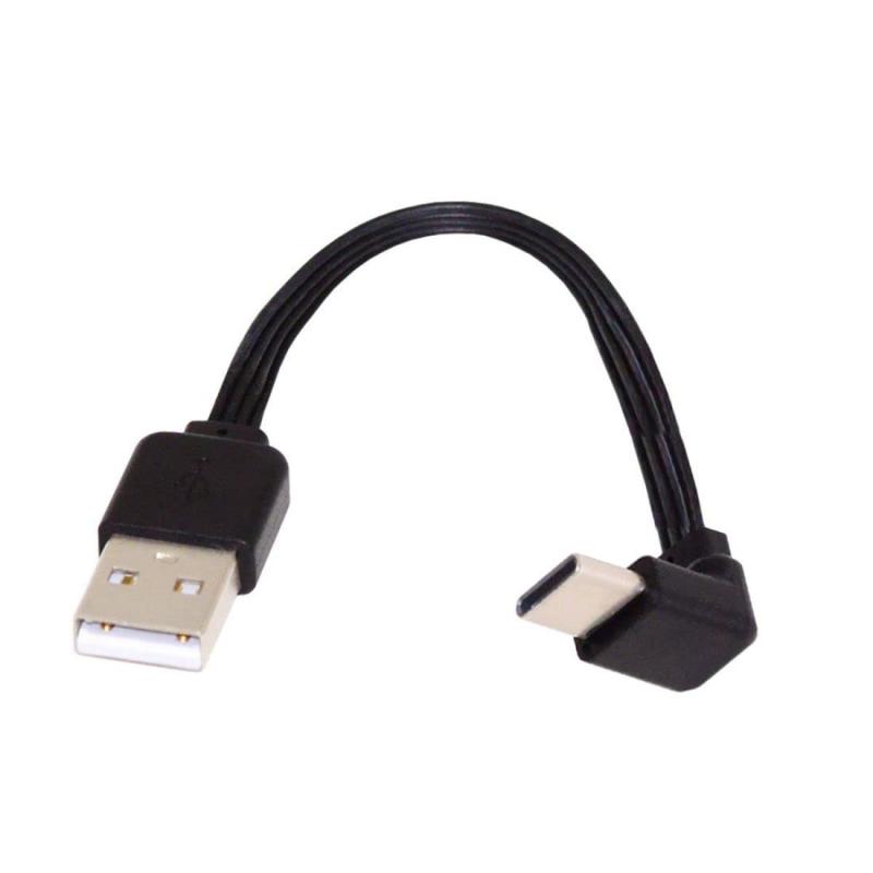 ChenYang CY USB 2.0 Type-A オス→USB-C Type-C オス 90度角度データフラットスリムFPCケーブル FPV &amp; ディスク &amp; 携帯電話用 13cmUSB 2.0 Type-A オス→US...
