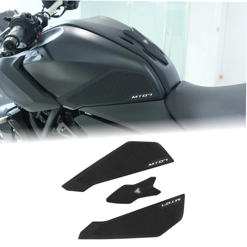 FOR MT07 MT-07 2025 2026 バイク用タンクパッド タンクトラクションパッド 滑り止めサイドタンクステッカー アクセサリー [並行輸入品]- タンクパッドはグリップ力を高め、特に高速走行時や滑りやすい路面において、ライダ...