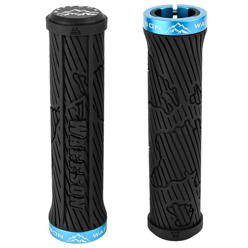 WFS World Map MTB Single Lock-on Grips for BMX, Mountain Bikes, Road &amp; City Bicycles, Soft Comfortable Ergonomic, An...