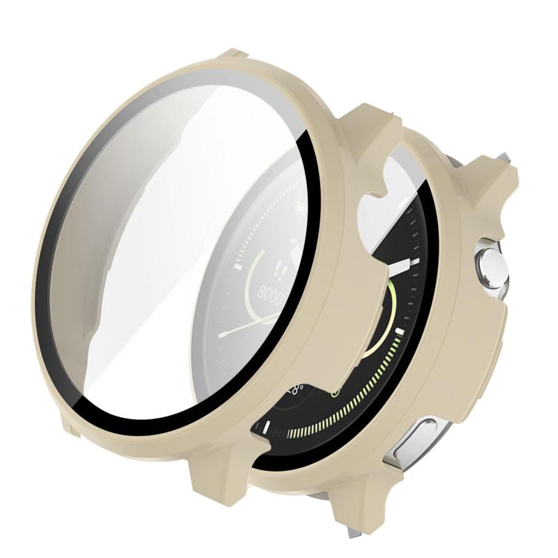 BUITFOU For GARMIN Forerunner 165 カバー ガーミン Forerunner 165 ケース対応 超薄型 PC+ガラス素材 一体型 全面保護 超薄型 装着簡単 耐衝撃 高透過率 指紋防止 傷防止【対応機種】本製...
