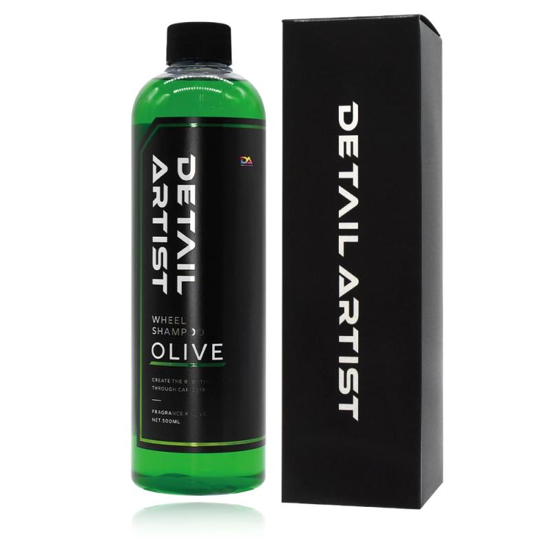 【DETAIL ARTIST】OLIVE『酸性処方がブレーキダストや油分汚れに効果的 』ホイールシャンプー 酸性 カーシャンプー 大容量 500ml 洗車 オリーブの香り ディテールアーティスト オリーブブレーキダスト、油分汚れ、塩カル由来...