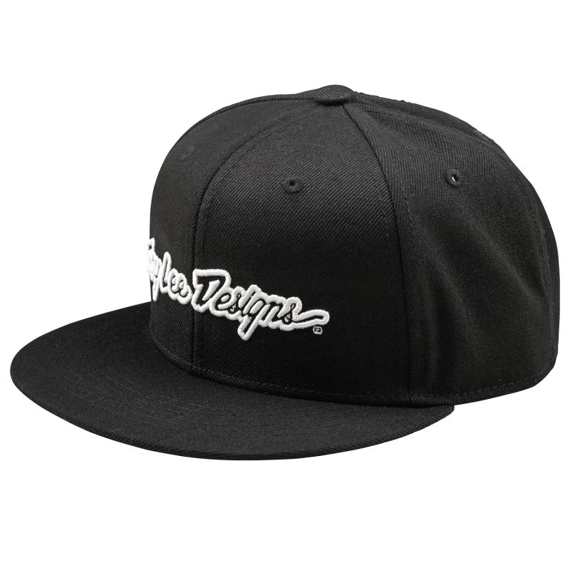 [RSタイチ] TroyLeeDesigns(トロイリーデザインズ) SIGNATURE CURVED SNAPBACK HAT BLACK ONE SIZE TDA055ロゴを施したサイズ調節可能なスナップバック仕様のキャプ
