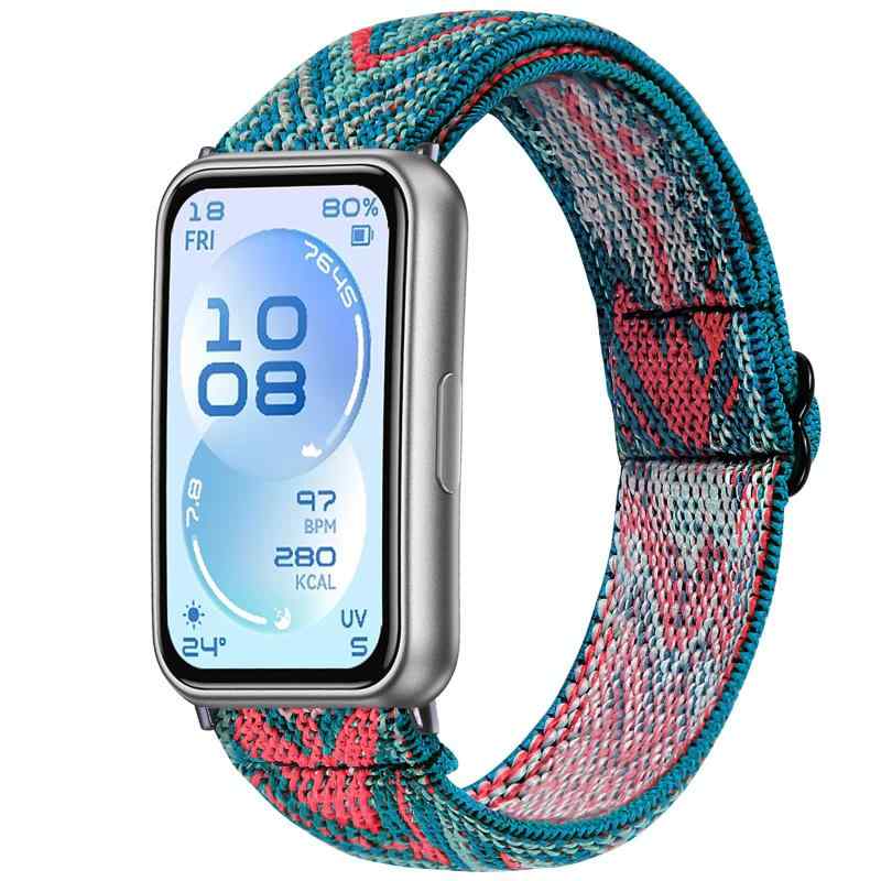 [PONATTENO] 交換用ベルト For HUAWEI Band 11 スマートウォッチバンド 替えベルト ナイロン弾性 伸縮性ゴムバンド 通気 ストレッチバンド Quickfit簡単に取付【対応機種】For HUAWEI Band 1...