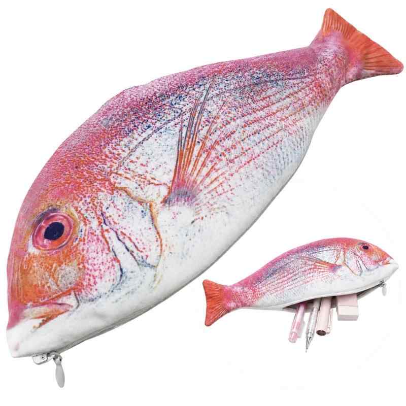 GJTr 魚 ペンケース 筆箱 化粧 ポーチ アクセサリー ケース 小物入れ お魚 さかな グッズ本物と見間違えるほどリアルなお魚の形をしたペンケースですペンケース以外にも、化粧ポーチやアクセサリーケース・小物入れなどにもお使いいただけます...