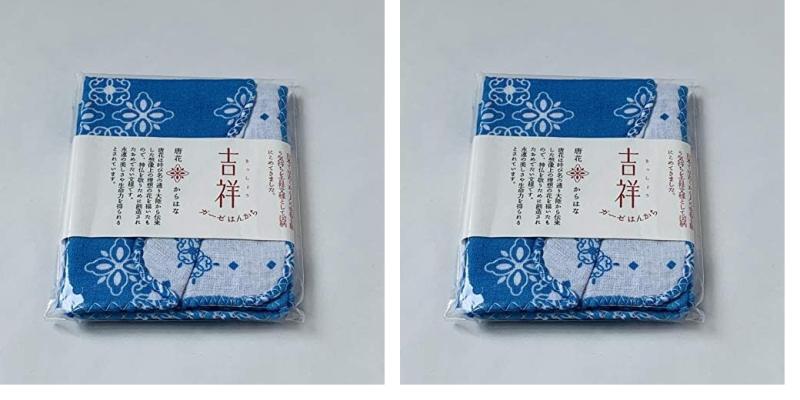 ハゴロモ 吉祥 ガーゼ ハンカチ 吉祥文様 柔らかく 乾き早い