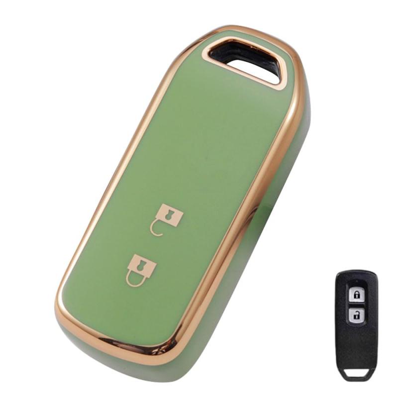 [LETINGFAR] キーケース ホンダ用 スマートキーケース キーカバー キーホルダー 柔らかい TPU素材 2ボタン ホンダ専用設計 N-BOX N-ONE N-WGN N-VAN N-WGN 等に適用N-BOXキーケース