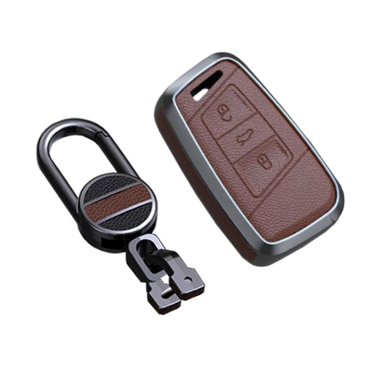 SANRILY VW向けの キーケース キーホルダー キーカバー キー保護 フォルクスワーゲン アルテオン パサート ティグアン シュコダ スーパーブ A7等に適用 保護 落ちにく 傷 防止 オシャレ