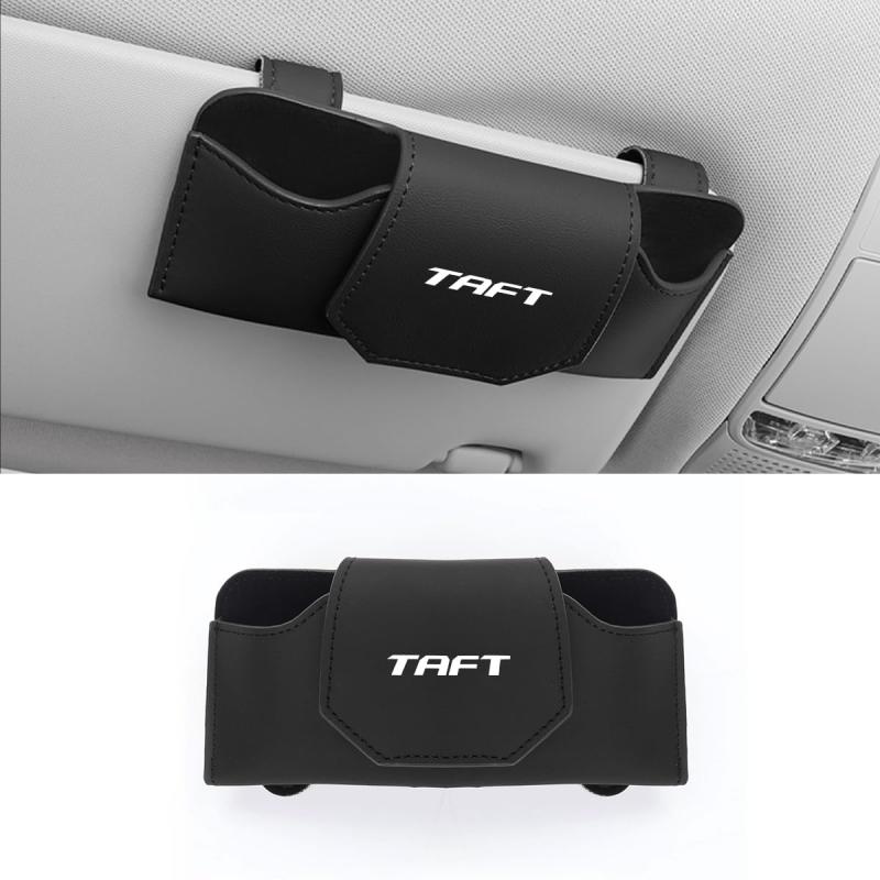 タフト 適用 サングラスホルダー TAFT メガネホルダー メガネ収納 ボックス タフト LA900系 X G ターボ 適用 車用 メガネケース 眼鏡を保護 取り付け簡単 サンバイザー レザー製 車 収納 カー用【専用ロゴ・おしゃれな設計】...