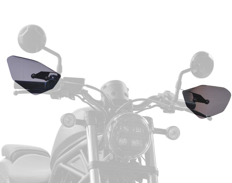 旭風防(AF ASAHI) ナックルバイザー Rebel250(2BK-MC49)/500(2BL-PC60) CL250(8BK-MC57)/500(8BL-PC68) M5-01ポリカーボネイト樹脂製のナックルバイザーです。手元を保護し...