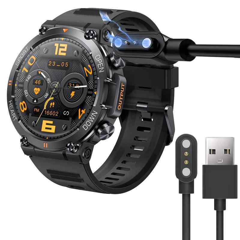 Lamshaw for EIGIIS K56 Proスマートウォッチ ケーブル, USB 磁気充電ケーブル 磁気吸着 1メートル 対応 EIGIIS K56 Pro 1.39インチ/Tiwain K56 Pro/LinsonK K56 PR...