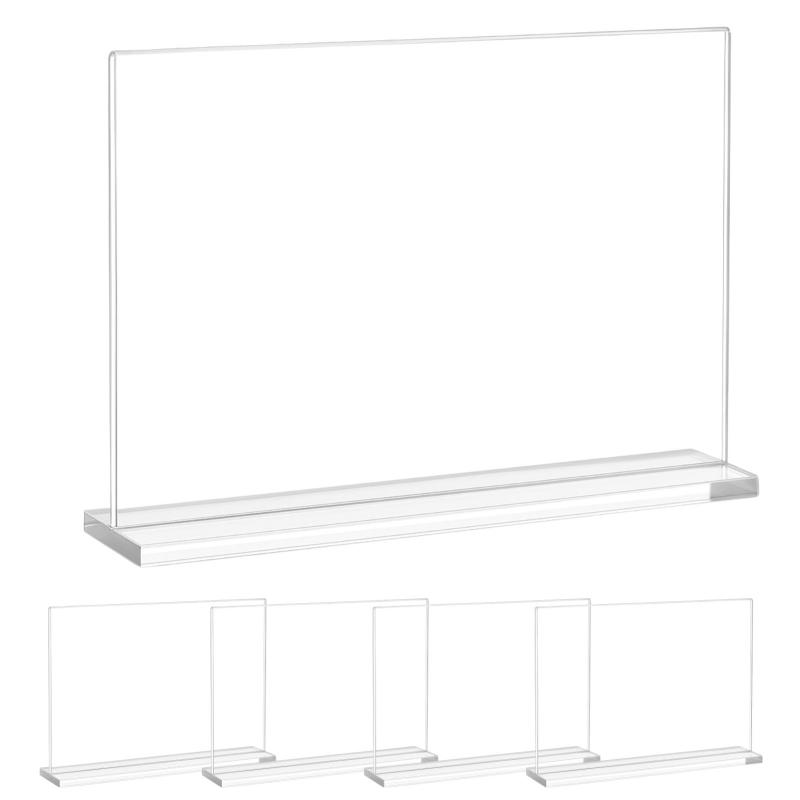 morytrade アクリルスタンド 分離式 透明 スライド挿入型 メニュー立て 両面表示 A4/A5/A6/10×20cm 5個セット【分離式スライド挿入型アクリルスタンド】 台座とパネルが分離したスライド挿入型のアクリルスタンド。用紙を...