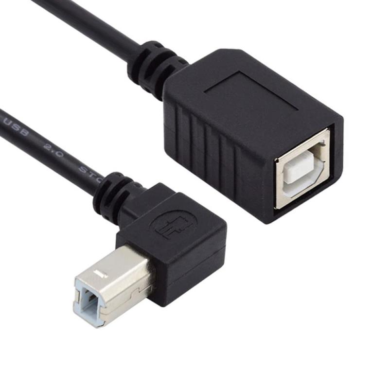 xiwai 20 センチメートル 90 度角度タイプ B オス - メス USB 2.0 延長ケーブル プリンタ ディスク スキャナ用