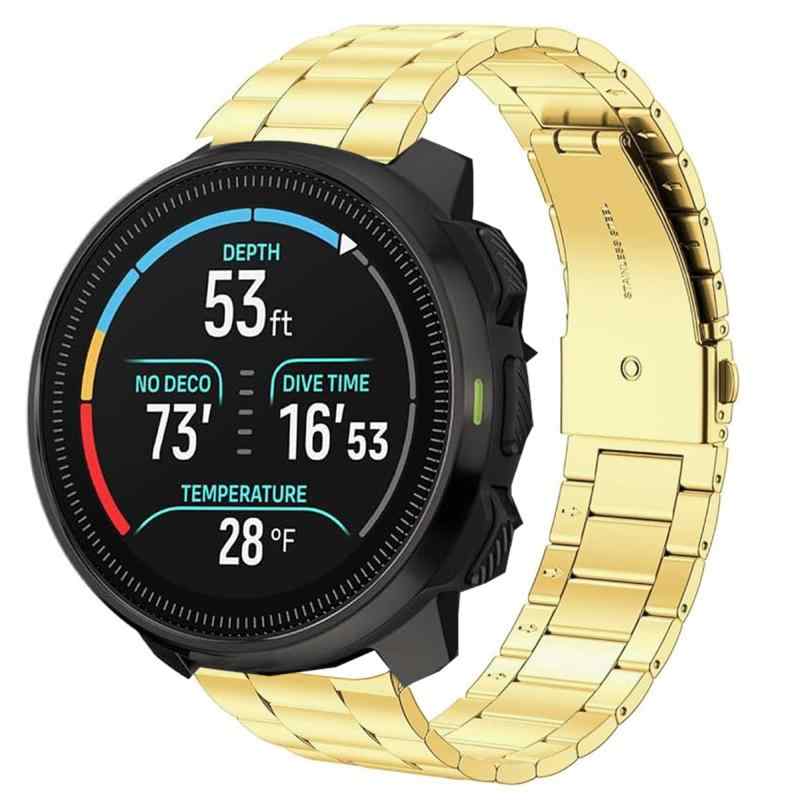 Lamsaw for SUUNTO OCEAN スマートウォッチ 交換バンド, ステンレス製 メタル ベルト 22mm 20mm金属交換バンド 時計ストラップ 長さ調整器具付き SUUNTO OCEAN, RACE, RACE S, VER...