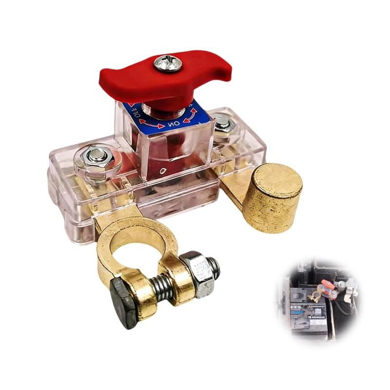 ADOFUN バッテリー切断スイッチ バッテリー遮断アクセサリ 車両マスターコントロール| 12V 24Vクイックアイソレータ、ヘビーデューティーキルスイッチ機器、漏れ防止自動車安全駐車場通勤 【必須の安全装置】 : バッテリー キルスイッ...