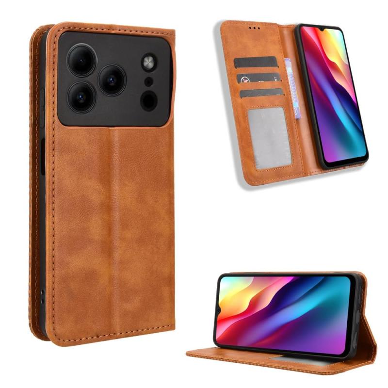 HOOZEE For DOOGEE Note56 / Note56 Pro / Note56 Plus ケース カバー PUレザー手帳型 マグネット開閉 衝撃吸収TPU内部シェル 軽量 全面保護 カード収納 スタンド機能 スピーカーホール通...