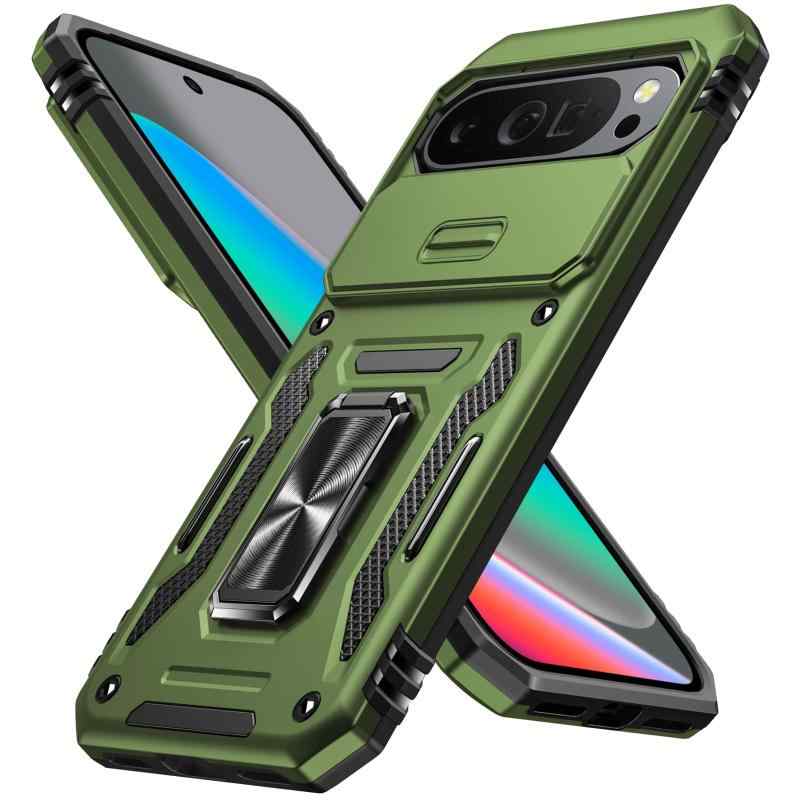JSTNMEBO Google Pixel 10 Pro/Pixel 10 用ケース リング付き 耐衝撃 レンズ保護 TPU+PC 二重構造 バンパー 車載ホルダー対応 360°回転 スタンド機能 スマホカバー グーグル ピクセル10 pr...