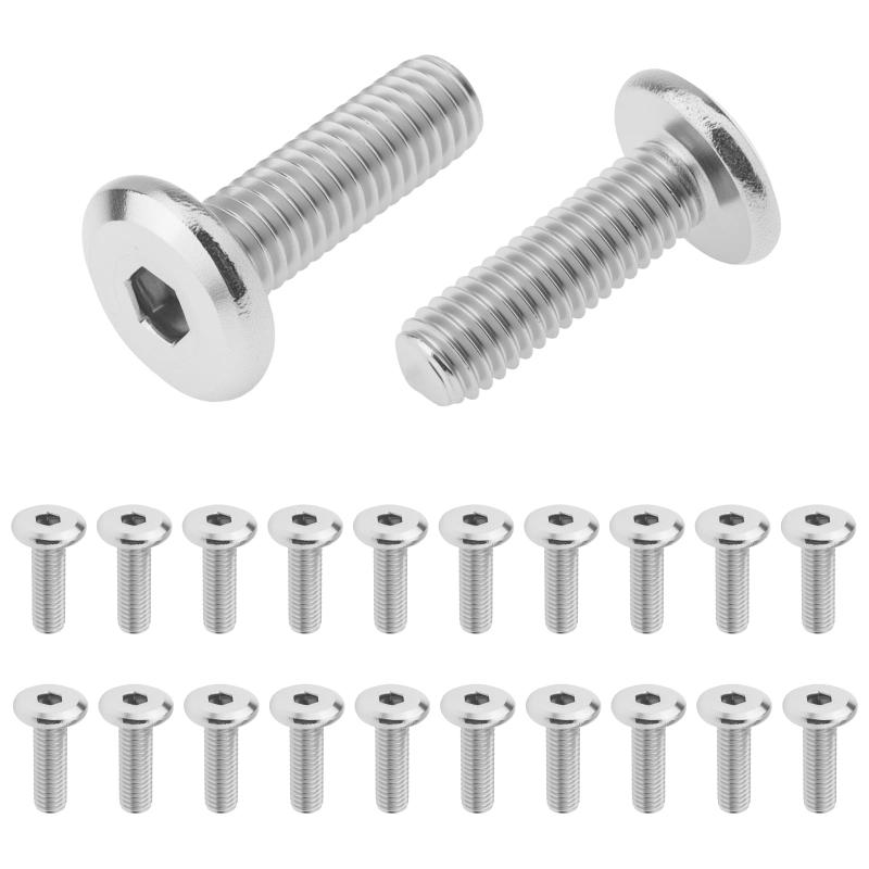 Smgda 六角ボルト 20個入り M6 x 15/20mm 304ステンレス鋼 高耐久性 防錆 明るい仕上げ 産業用・DIY・自動車部品の固定・電気設備・家具組み立て用【高品質の304ステンレス鋼】Smgda 六角ボルトは、錆びにくく耐食...