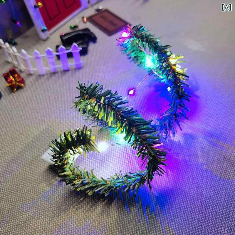 DOLLHOUSE 人形 屋 モデル ミニ LED 発光 ランプ クリスマス 雰囲気 装飾 部品 DIY 装飾貨物番号: 発光籐材質: 松の針カラー: カラーライト,暖かい光特許の供給源ですか: いいえブランド: DIYIPライセンスですか...