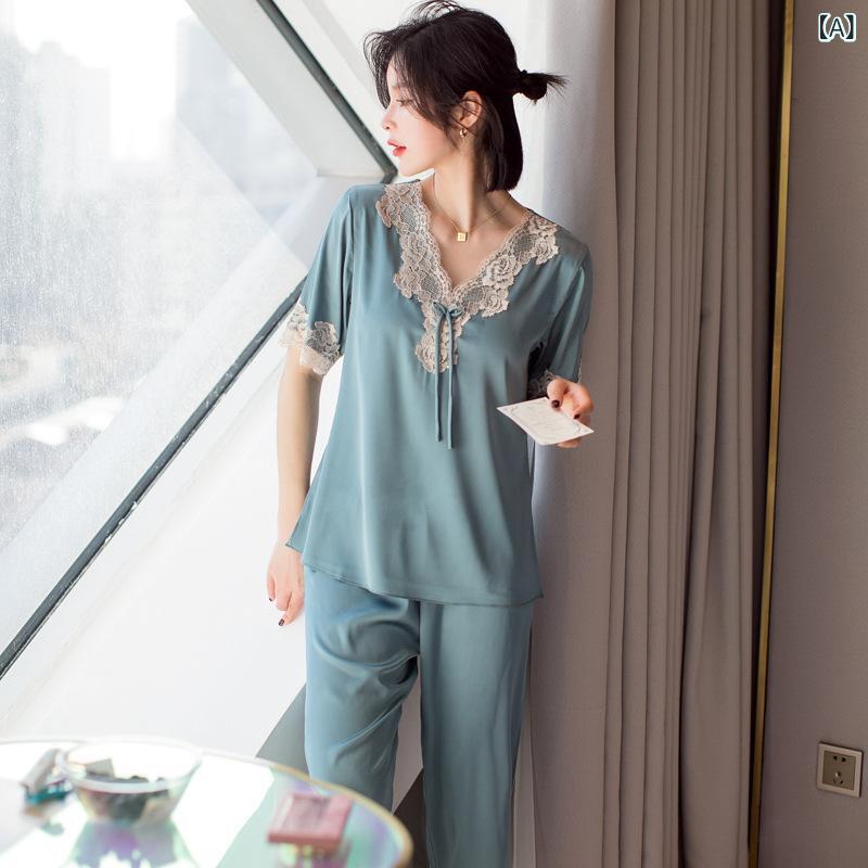 カオ 瀾 2023 春 夏 新作 半袖 カップル 氷 糸 パジャマ セット メーカー 現物直 髪 パジャマ 女製品カテゴリ: セット生地名: シミュレーション糸デザイン: ヘッドセットメイン生地成分: ポリエステル繊維 (ポリエステル)厚さ...