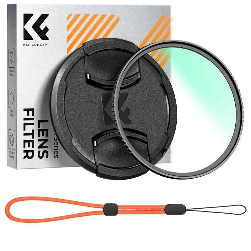 K&amp;F Concept MCUVフィルター + レンズキャップ付き（Nano-Klear）