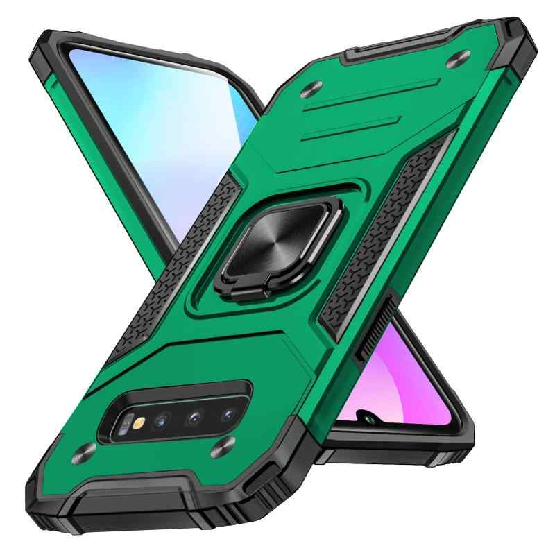 Galaxy S10 ケースリング 耐衝撃 衝撃吸収 米軍MIL規格取得 レンズ保護 TPU+PC リングつき 指紋防止 車載ホルダー対応 スタンド機能 防塵 薄型 軽量 落下防止 擦り傷防止 サムスン Galaxy S10 携帯カ【対応機...