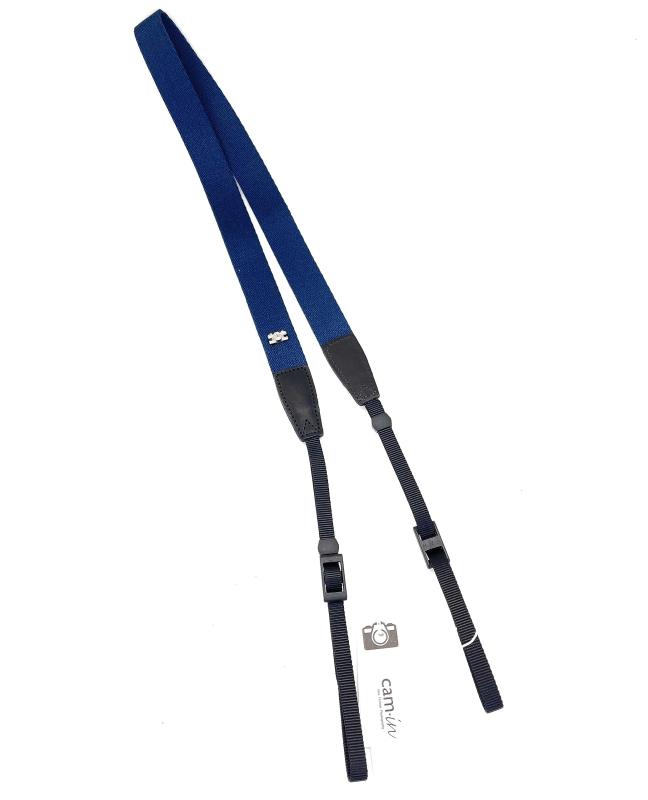 [カムイン] 1507A [カメラ用ストラップ ダークブルー]一部に高品質な皮製素材を使用してます。カメラは付属致しません。ストラップのみでございます。