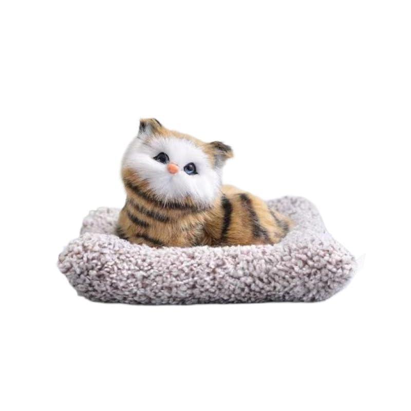活性炭入り小さな眠っている猫アクセサリー 車用 消臭剤 ぬいぐるみ猫 置物, 活性炭200g入り, インテリア 装飾品活性炭効果: 200gの高性能ナノ結晶活性炭を内蔵し、車内の消臭と空気浄化に効果的ですデザイン性: かわいい眠り猫のぬいぐ...