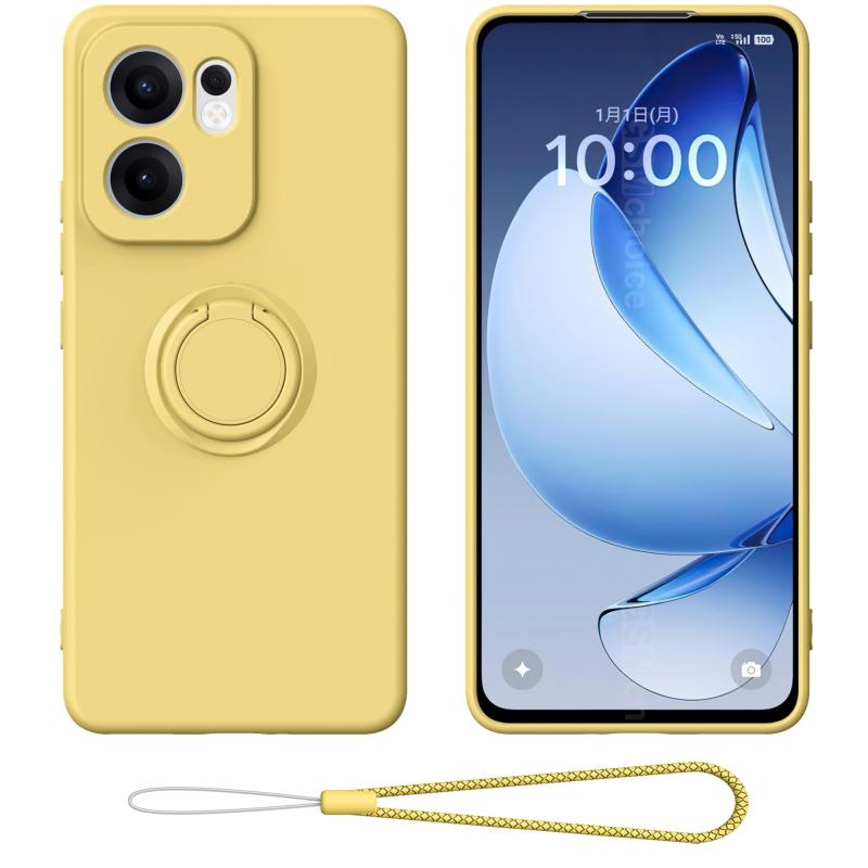 Gosento For OPPO Reno13 A ケース リング付き リング スマホケース 携帯ストラップ スマホリング かわいい スマホ バンカーリング OPPO Reno 13A カバー