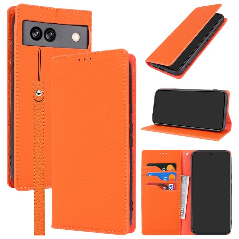 for Pixel 8A Litchi pattern case
