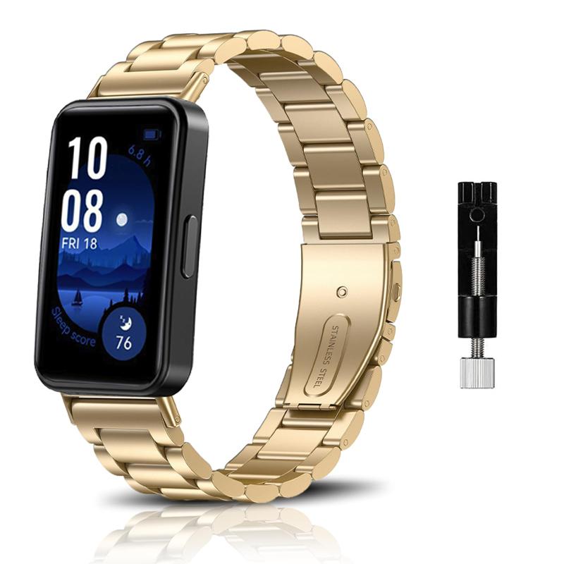 [CeiBand] バンド HUAWEI Band 9 / HUAWEI Band 8 対応 ステンレス製 時計バンド 交換ベルト 金属ベルト メタルストラップ スマートウォッチバンド クイックリリースベルト バタフライバックル付き 調