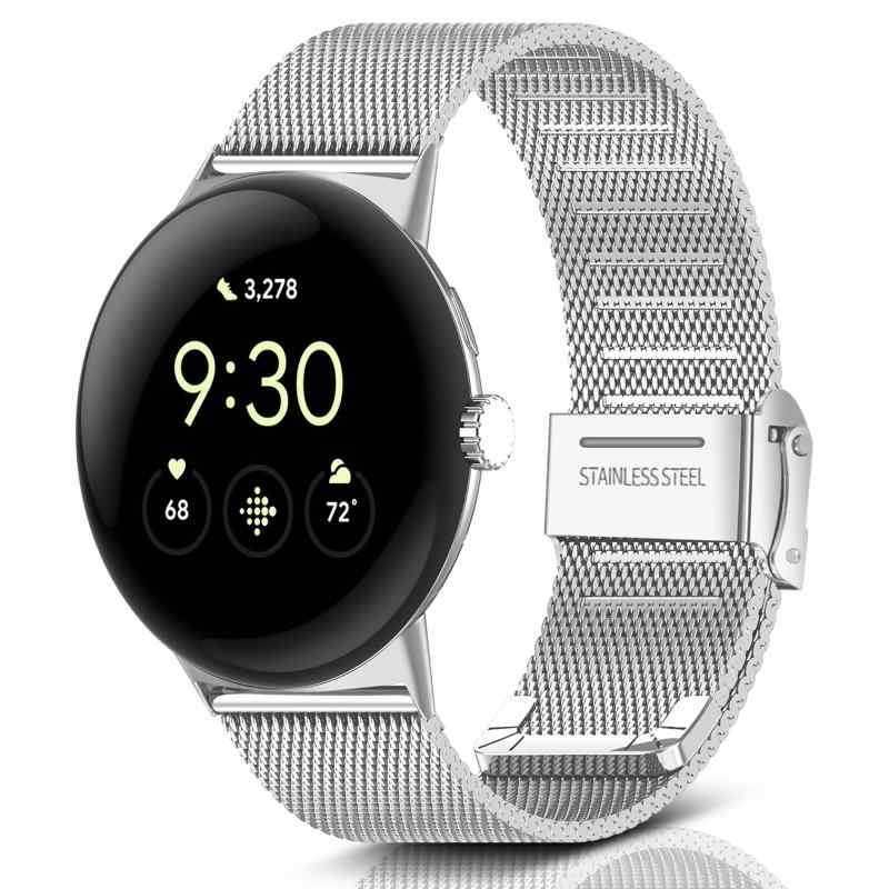 [RoSoki] Google Pixel Watch 2 / Google Pixel Watch 対応 バンド ステンレスチール 金属バンド 交換バンド 替えストラップ 防錆 ステンレスバンド 調整簡単 ビジネス風 バンド Google...